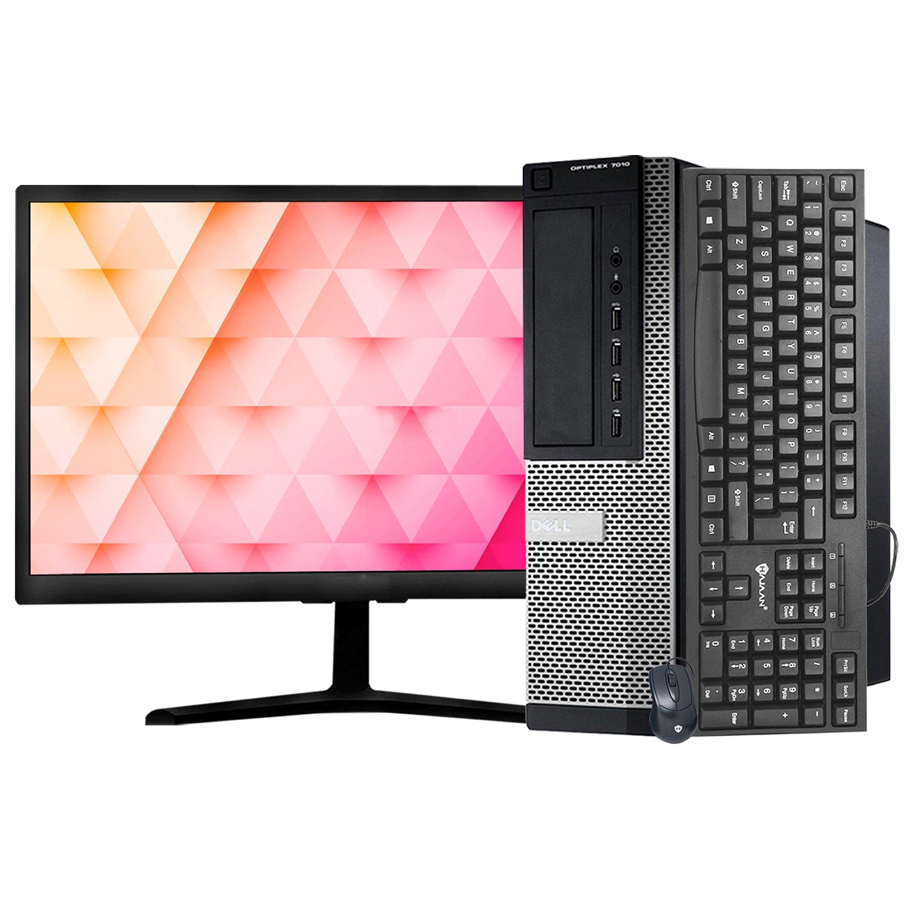 Dell Optiplex 7010 Office Desktop Fast Computer, Intel Quad Core i5 3470 Upto 3.60GHz 16GB DDR3, 256GB SSD, 20 Inch Screen, Keyboard, Mouse, USB Wireless WiFi, Windows 10 Professional 64-bit(Renewed)