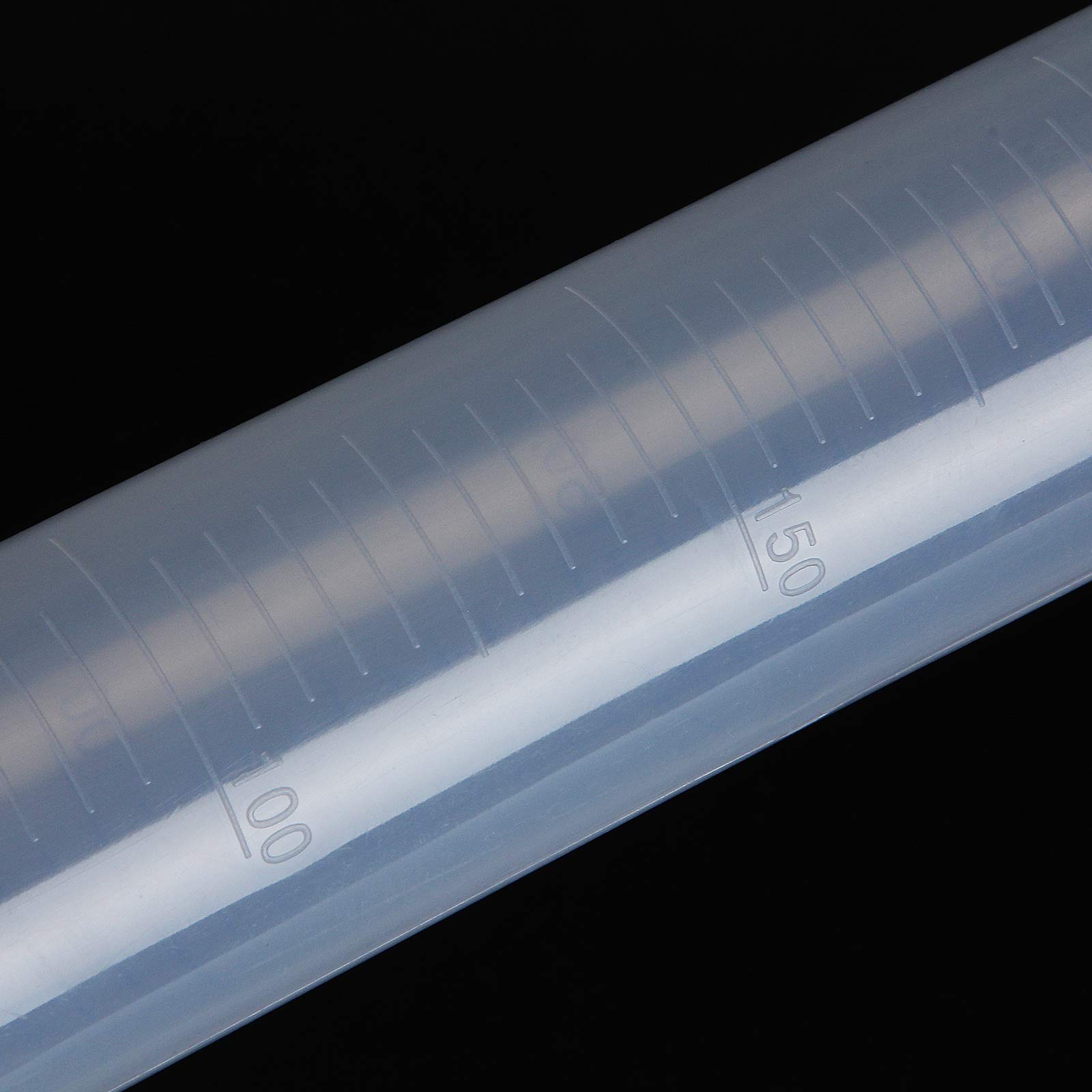 5pcs Measuring Cylinder 250ml Hexagonal Base Transparent Plastic Graduated Cylinder(Blue Scale) Premium Polypropylene 250ml Science Measuring for Lab Test Tube