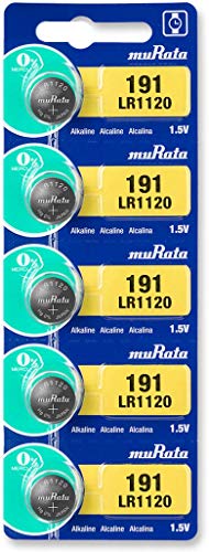 Murata LR1120 Battery AG8 391A 1.55V Alkaline Button Cell (5 Batteries)