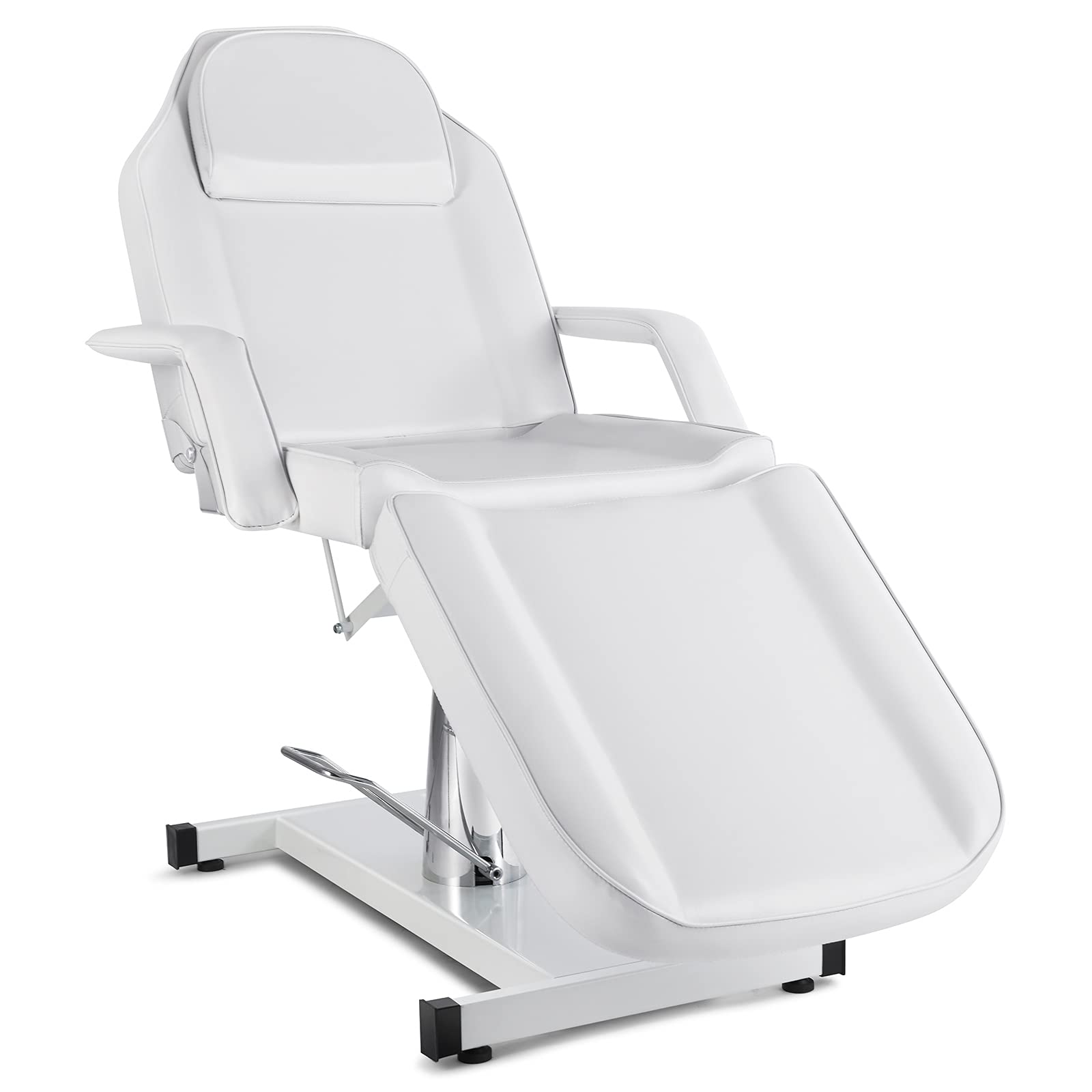 Artist hand Hydraulic Facial Table Tattoo Chair Massage Bed Adjustable Professional for Esthetician Beauty Spa Lash Bed for Eyelash Extensions Salon Equipment Barber Chair Salon Chair (White)