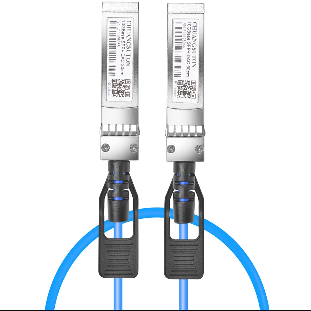 TRANSUTON Blue 10G SFP+ DAC Twinax Cable for Brocade 10G-SFPP-TWX-P-0501 Passive Copper Cable Ethernet 10GbE SFP+ to SFP+ Network Cable 5m(16.4ft)