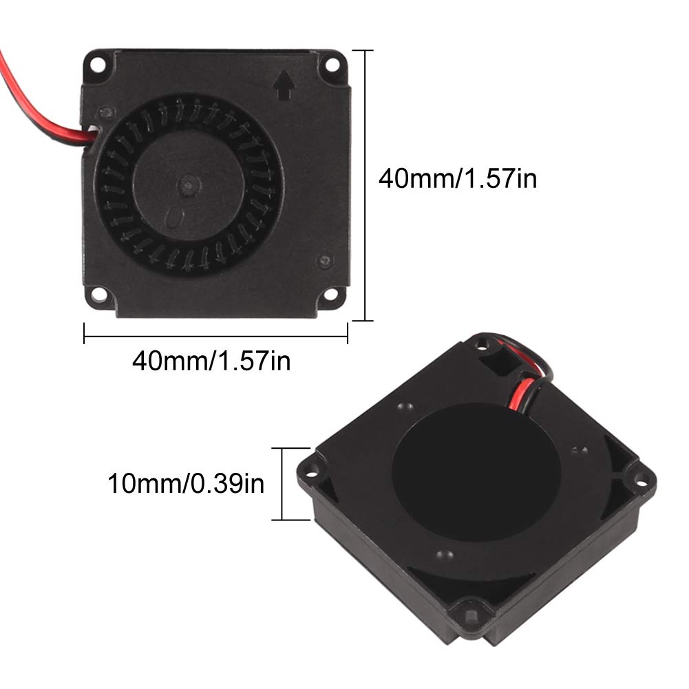 4PCS 3D Printer Brushless Cooling Fan 40x40x10mm DC24V Oil Bearing Blower Fan Turbo fan with 2 Pin Terminal for Hotend Extruder Heatsinks Makerbot MK7 MK8 CPU Chip Arduino Creality Ender 3 Ender 3 Pro