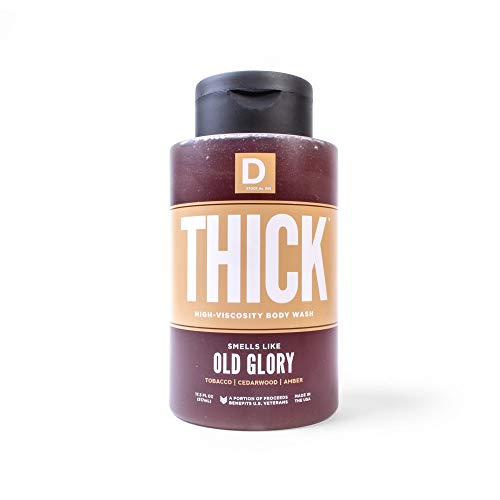 Duke Cannon Thick High-Viscosity Body Wash, Old Glory Scent - 3X Thicker, Plant-Based, Mineral-Enriched Body Wash for Men with Notes of Tobacco, Cedarwood, and Amber, 17.5 oz.
