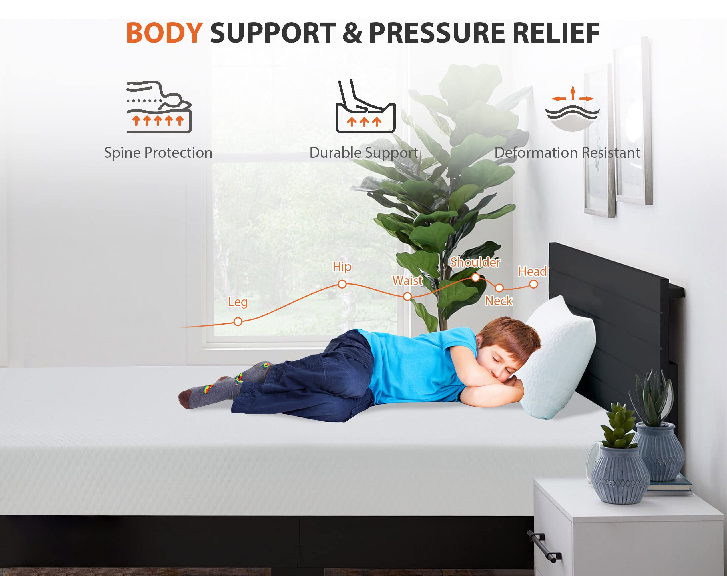 10 inch Full Size Mattress with Cover, Cooling Gel Memory Foam Full Mattress for a Cool Sleep & Pressure Relief, Medium Firm Mattress Pad Full Mattresses, Bed in a Box, CertiPUR-US Certified