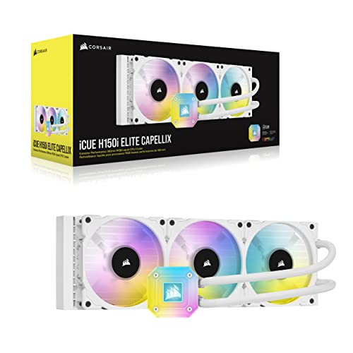 Corsair iCUE H150i Elite Capellix Liquid CPU Cooler - White
