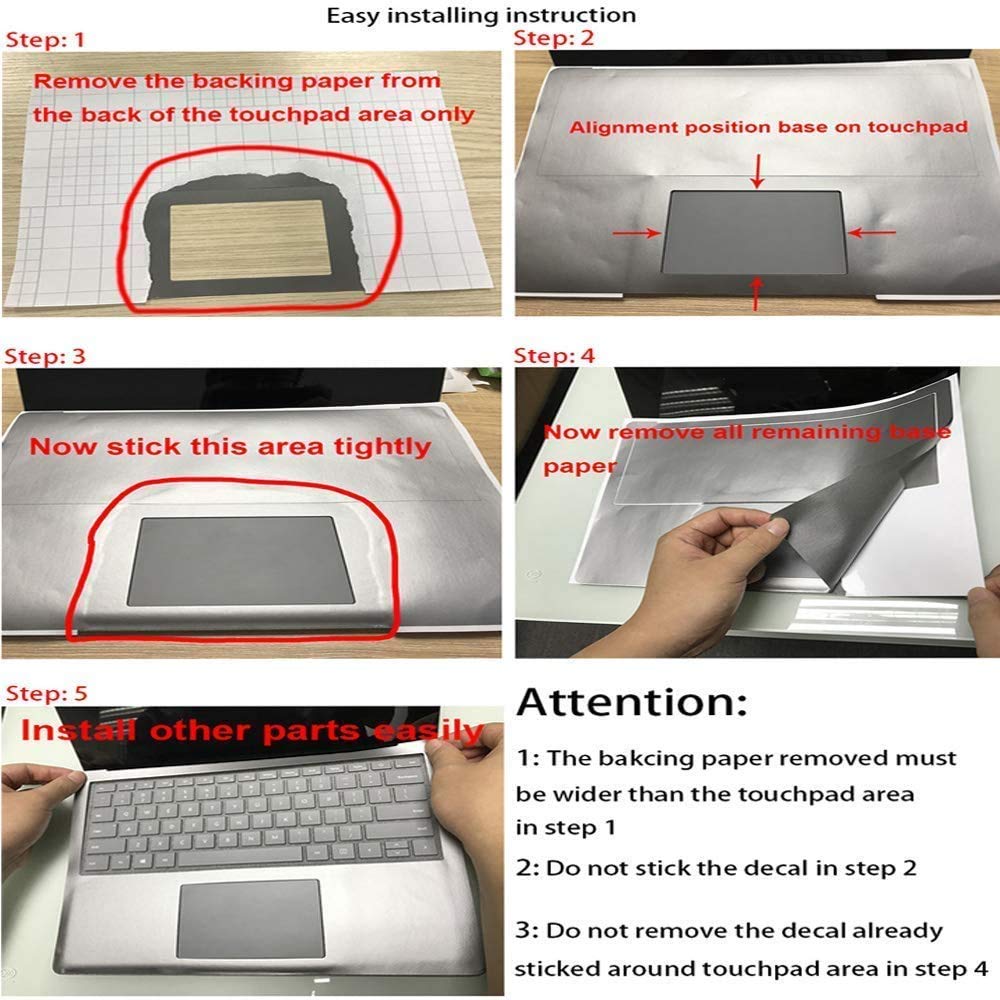 XISICIAO Full size keyboard palm rest cover for Microsoft Surface Laptop / 2 Palm Pads Wrist Rests film protector,Avoid stain for 13.5 Inch Laptop(US Layout) (Black for Laptop 1/2)