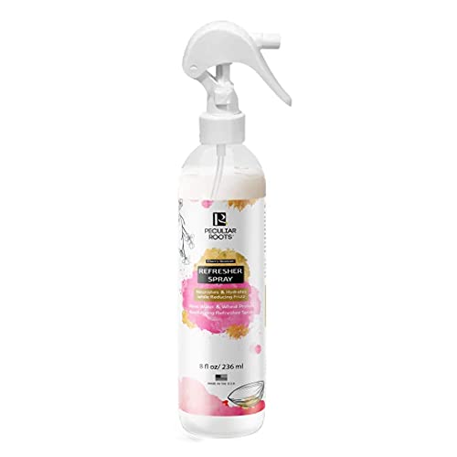 Peculiar Roots Daily Moisturizing Refresher Spray with Rose Water for Locs, Dreadlocks and Natural Hair | Hydrated, Nourished and Improve Hair Growth | 8 Oz (Cherry Blossom Spray)