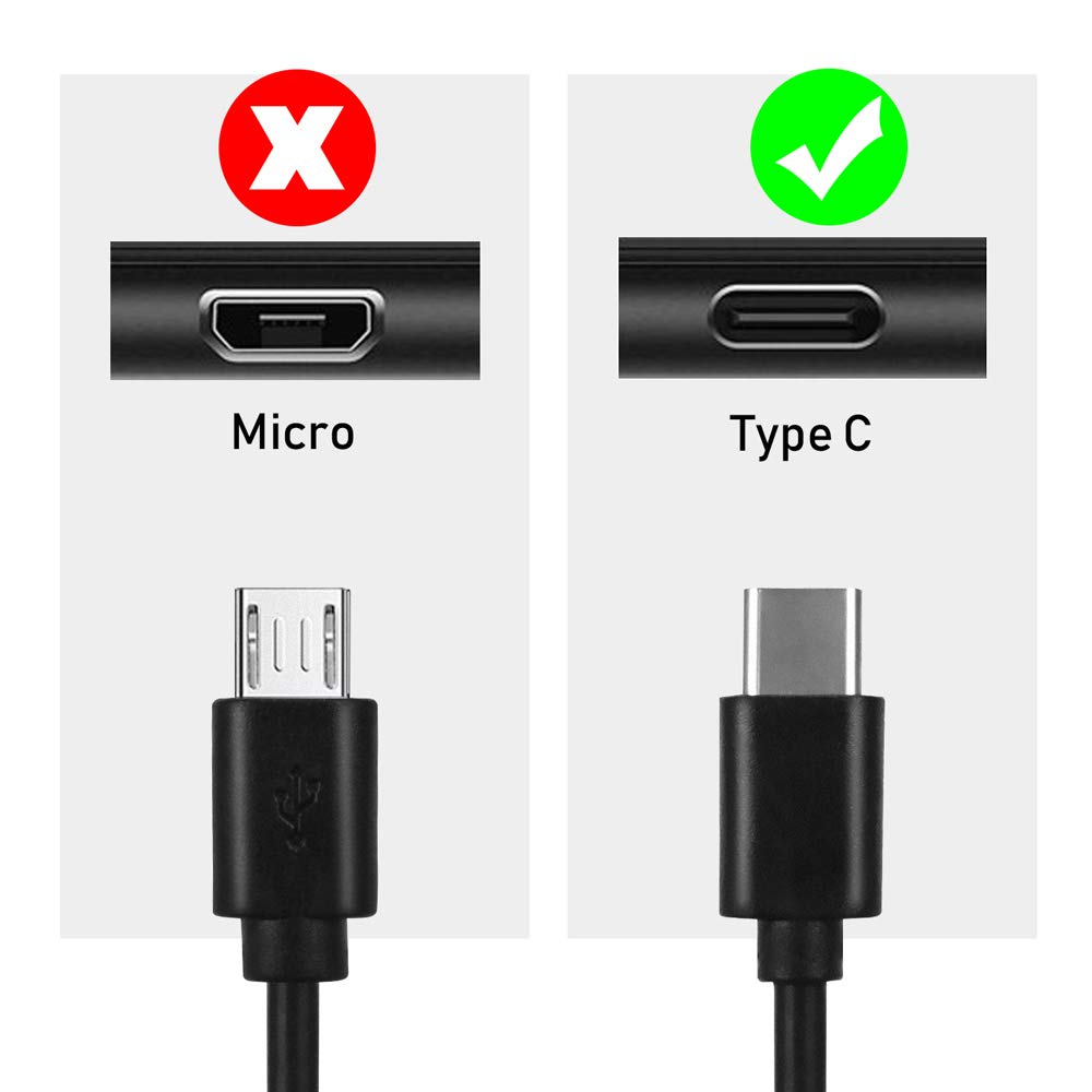 5V3A Type C Fast Charger for Samsung Galaxy Tab A7 10.4" SM-T500, A7 Lite 8.7" SM-T220; Tab A8 10.5" SM-X200; Tab A9+ 12.4" SM-X210; Tab S9 S9+ S8 S8+ S7 S7+ S6 with 3A Fast USB-C Charging Cable Cord