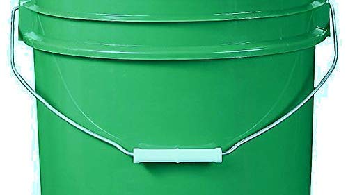5 Gallon Green Plastic Buckets | 3 Pack | HDPE Plastic | Super Heavy Duty 90 Ml