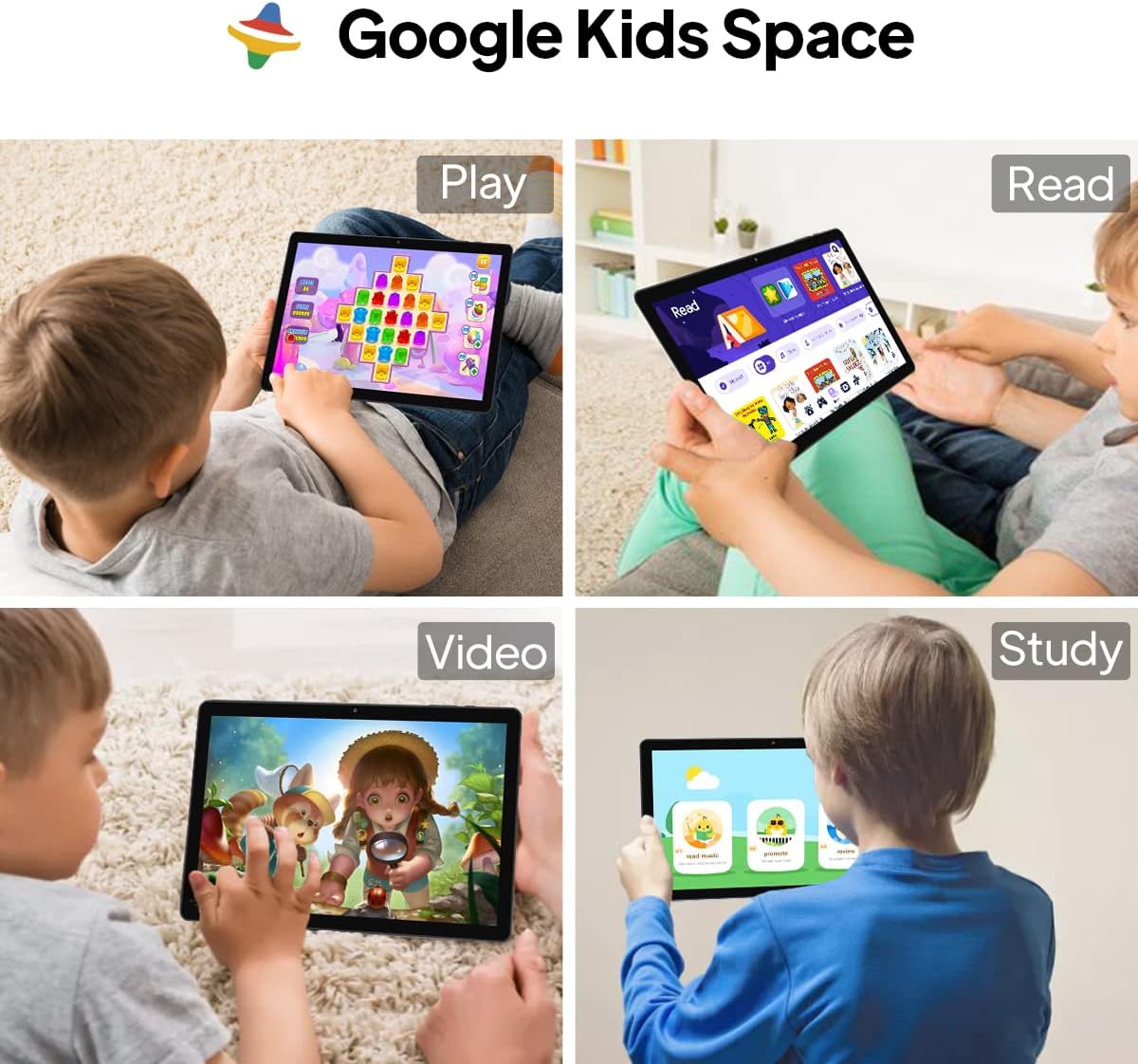 10-Inch Android 11 Tablet - 4GB RAM, 64GB ROM, Dual 5+13 Cameras, HD Touch Screen, 6000mAh Battery