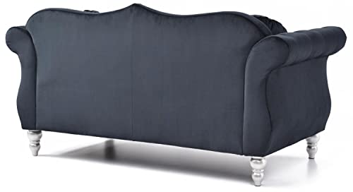 Glory Furniture Hollywood Loveseat Love Seats, Black