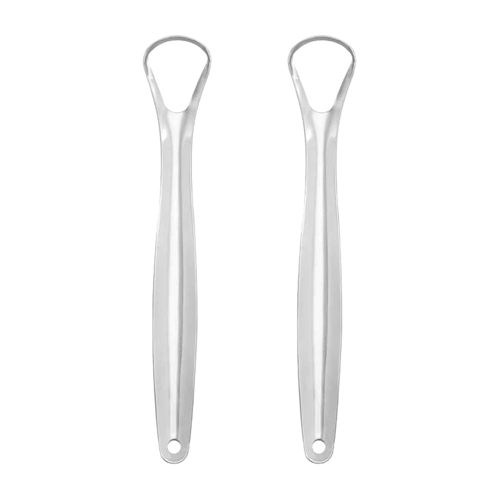 2 Pack Tongue Scraper, 100% Useful Stainless Steel Tongue Cleaner for Both Adults and Kids, Tongue Cleaner Reduce Bad Breath Metal Tongue Scrapers, Help Your Oral Hygiene (A)