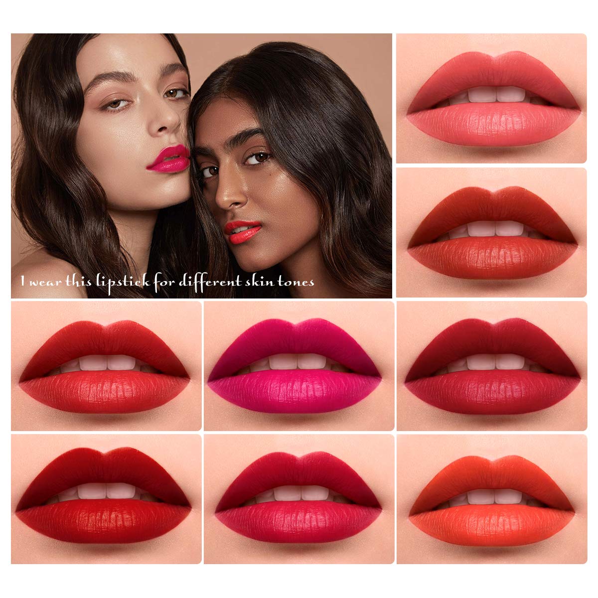 KISSIO Mini Lipstick Set,16PCS Matte Lipstick 16 Colors,Pill Lipstick,Velvety Waterproof Long Lasting Capsule lipstick,Matte Lipstick Set,Travel Friendly,Cruelty Free,2.4 oz