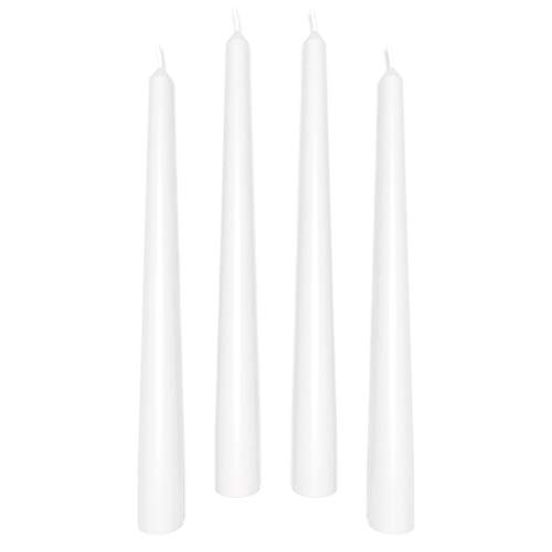Sonedly 8 inch Taper Candle 4 Pack - Home Decor Dripless Candles Long Burning Smokeless and Unscented Candlesticks - Tapered Candles for Home - 6-Hour Burning White Candles