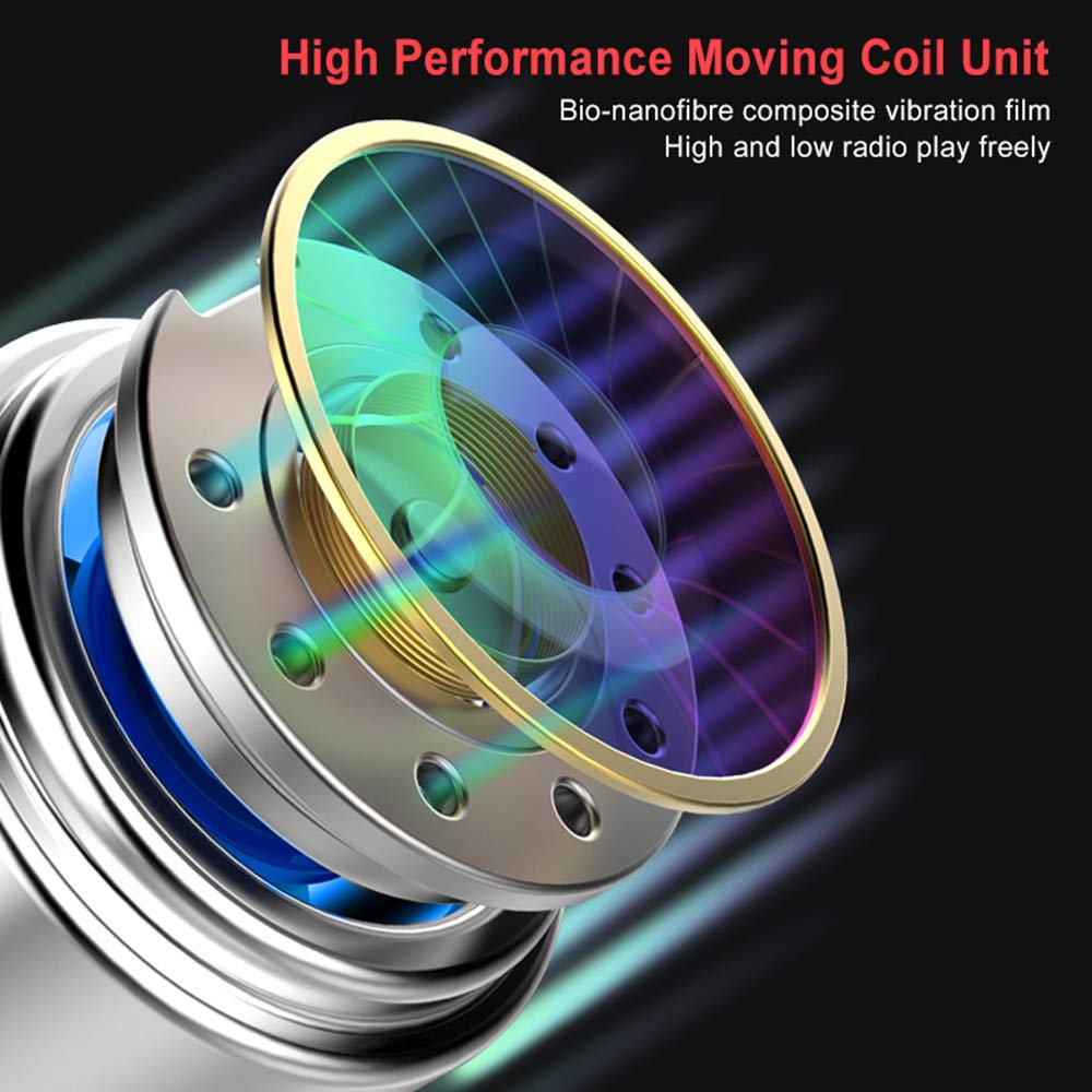 Wired Earbuds in Ear Headphones with Microphone, 3.5mm in-Ear Headset Earphones, Volume Control Sport Gaming Headset for iPhone Xiaomi Samsung Huawei, Computer, Laptop, PC (Black)