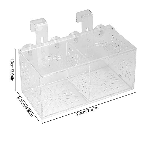 Aquarium Breeder Box, Acrylic Transparent Fish Breeding Box Tank Hatchery Incubator Aquarium Isolation Box(20CM*10CM*10CM)