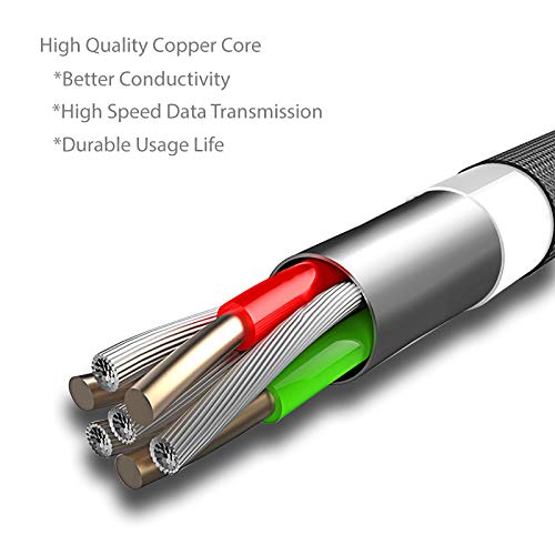 BoxWave Cable Compatible with Freestyle Libre Reader - AllCharge 3-in-1 Cable - Jet Black