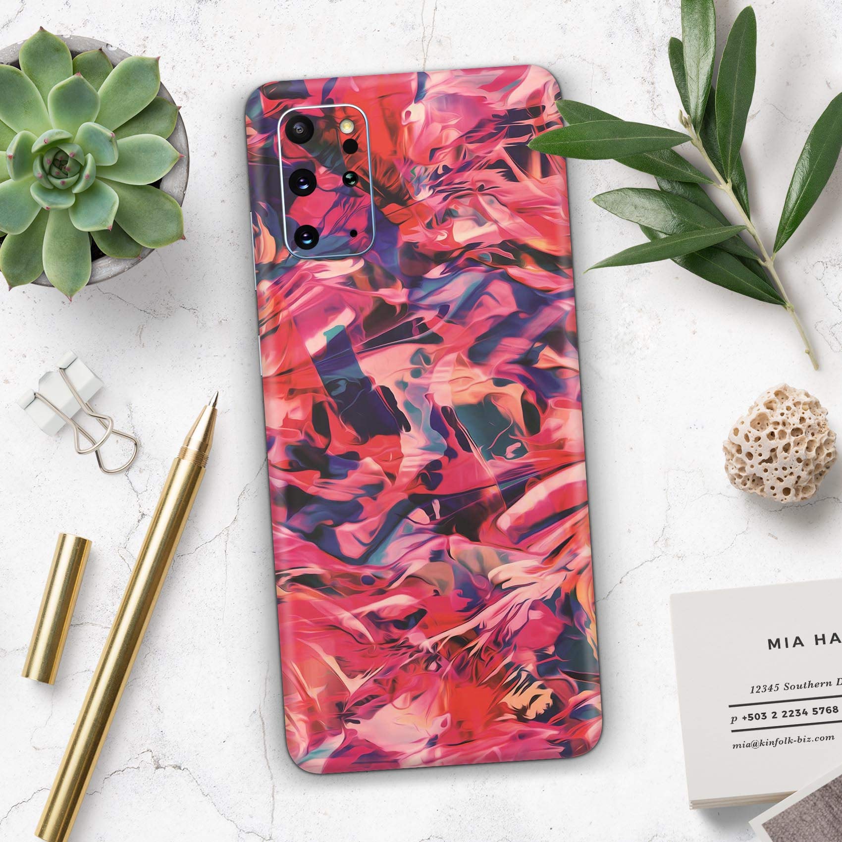 DesignSkinz Liquid Abstract Paint Remix V35 Protective Vinyl Decal Wrap Skin Cover Compatible with The Samsung Galaxy S20 (Screen Trim & Back Glass Skin)