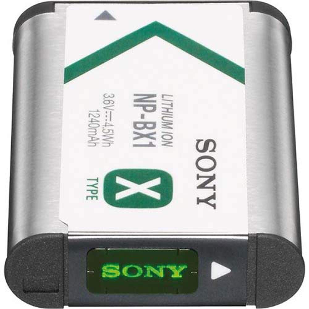 Sony NP-BX1 Lithium-Ion X Type Battery, Silver (2-Pack) Bundle with Lexar Professional 633x 64GB UHS-1 Class 10 SDXC Memory Card and Deco Photo All-in-One Cleaning Kit with Carry Case (7 Items)