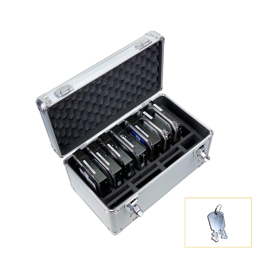 2.5" / 3.5" IDE SATA HDD Aluminum & EVA Protection Suitcase,Suitcase for 8 x 3.5 & 6 x 2.5 inch Hard Drive