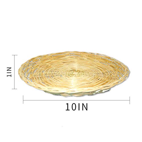 4 pcs Brown Wicker Paper Plate Holders,10 inches,Paper Plate Holders Wicker Heavy Duty, Wicker Paper Plate Holder,Paper Plate Holders Bamboo,Paper Plate Holders Reusable