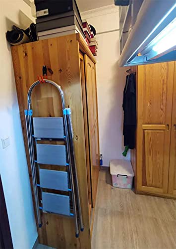 2Pcs Telescoping Wall Mount Ladder Hooks, Folding Step Stool Wall Mount Hooks, Household Engineering Ladder Hanger, Telescoping Ladder Hanger, for Garage or Shed Display & Storage Ladder Tool