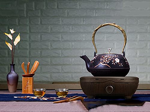 Commercial Hot Pot Induction Cooker Mini Electric Pottery Stove Tea Stove Kettle Brewing Black Tea Pu'er Coffee Health Pot Induction Stove Small Hot Pot 2 Level Touch Black Microcrystalline Panel Hot
