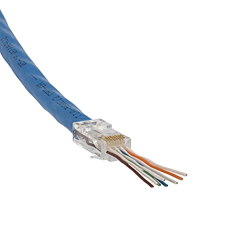 Klein Tools VDV826-764 Modular Data Plug for CAT6A and Larger Diameter CAT6 Indoor or Outdoor Ethernet Cable, 200-Pack