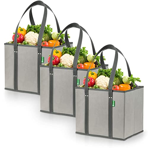 Creative Green Life Ultimate Shopping Bag 5-Pack β Reusable Grocery Box Bags (3) β Insulated Grocery Bags (2) β Premium Quality, Heavy Duty Tote Bag Set