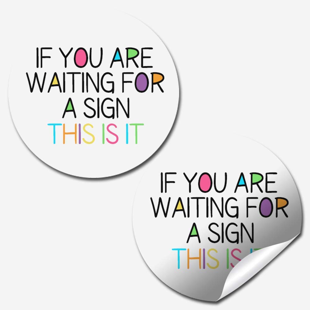 Funny This is Your Sign Thank You Customer Appreciation Sticker Labels for Small Businesses, 60 1.5" Circle Stickers by AmandaCreation, Great for Envelopes, Postcards, Direct Mail, & More!