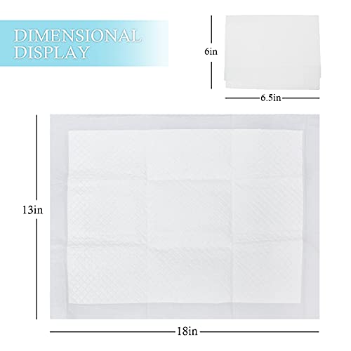 Baby Disposable Changing Pad, 25 Pack Soft Non-Woven Fabric Breathable Waterproof Underpads, Portable Leak-Proof Mattress Protector, Incontinence Bed Pads