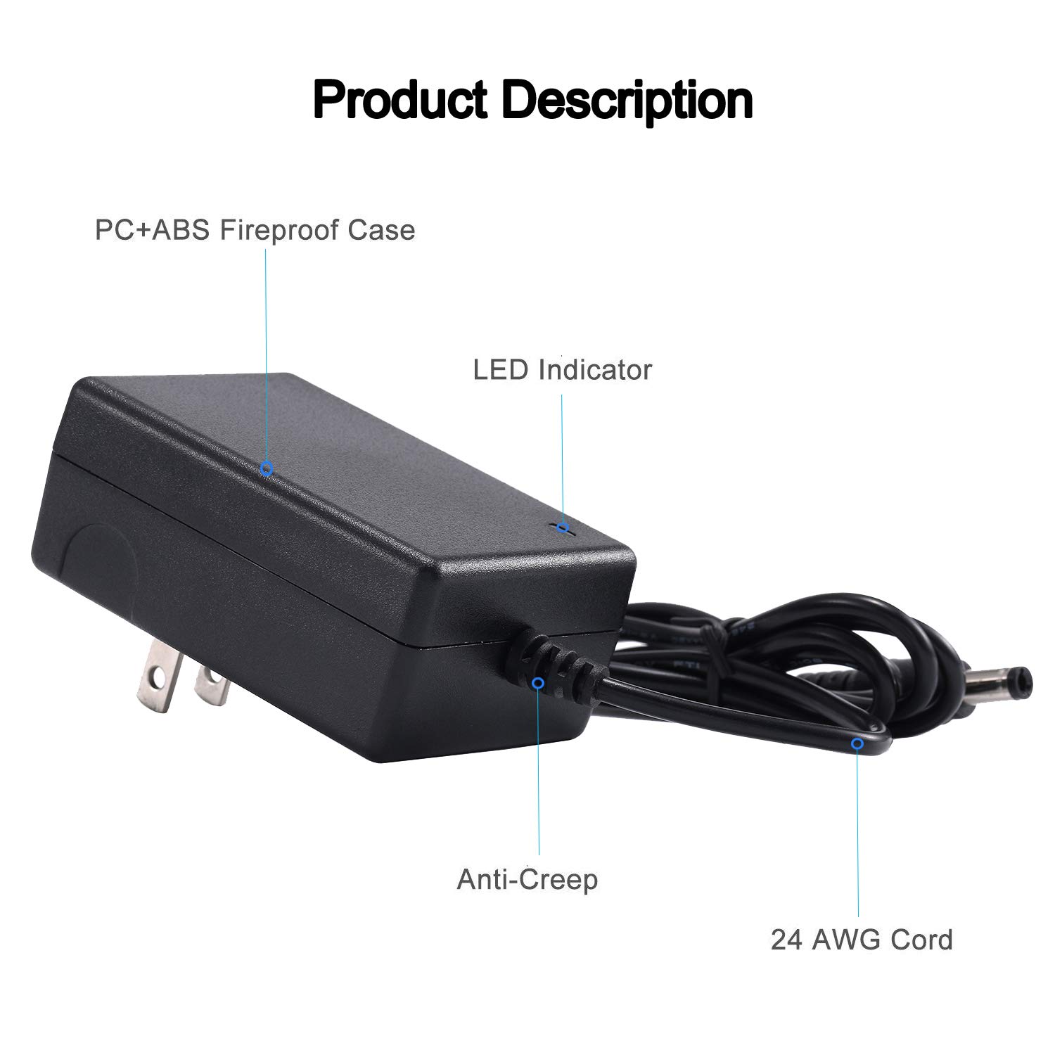 COOLM AC 100-240V to DC 6V 2.5A 2500mA Power Adapter 15W Chrager
