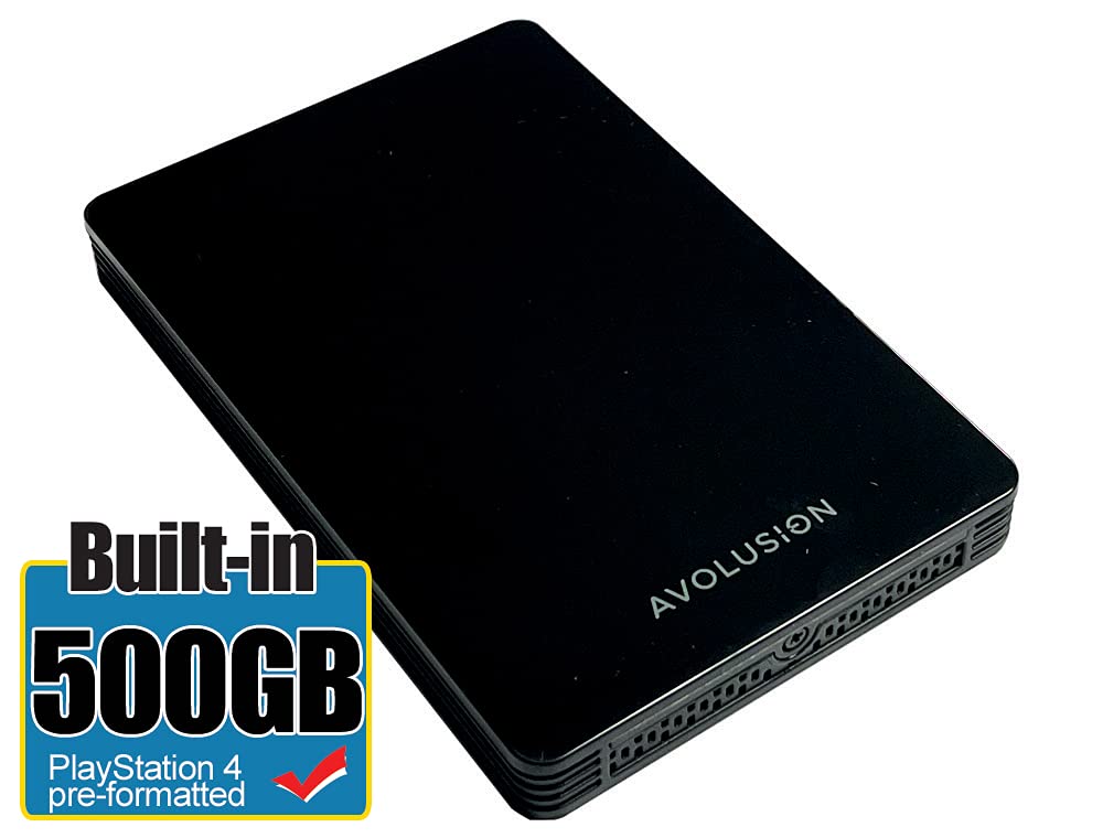 Avolusion HD250U3-Z1-PRO 500GB USB 3.0 Portable External Gaming Hard Drive (for PS4, Pre-Formatted) - 2 Year Warranty