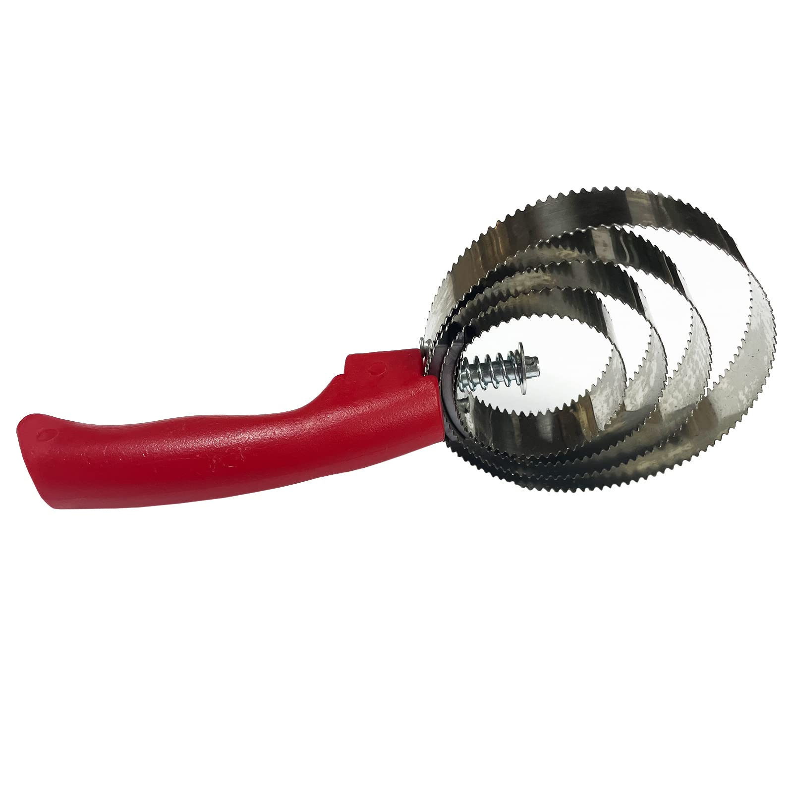 Dog Horse Spring Curry Horse Comb Curry Brush, 4 Rings Stainless Steel Fish Scaler Remover, with Soft Touch Grip Horse Brush Scraper for Dog Sheep Pet