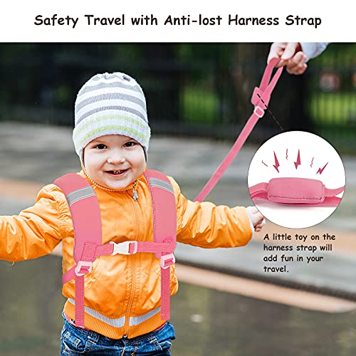 BEBOAN Baby Nylon Headbands for Girls Safety Leash Chest Strap Hair Accessories for Toddler 1,2,3 Year Old