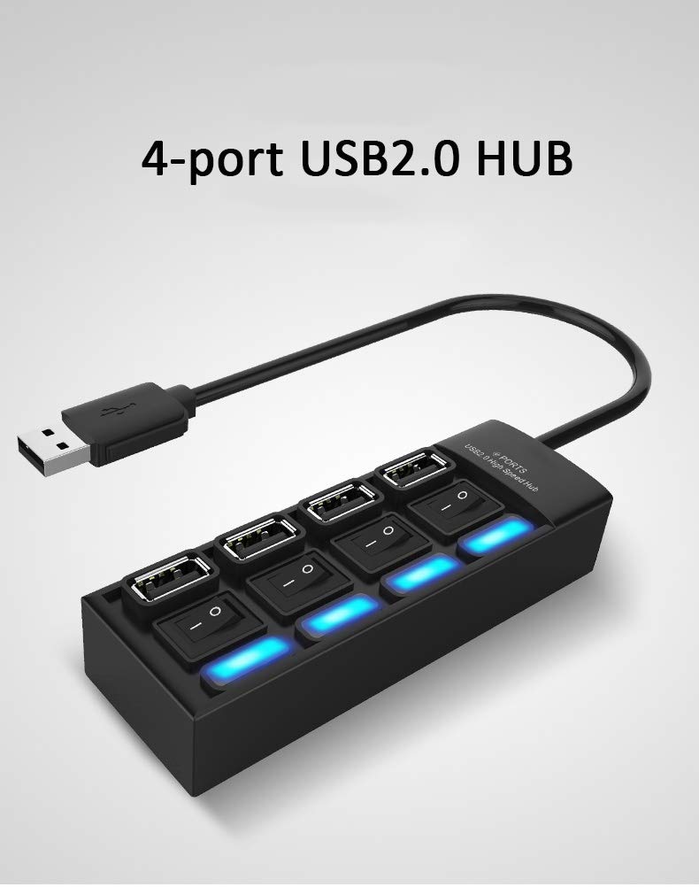 4 Port Smart Charging hub with Switch on/Off Feature per Port