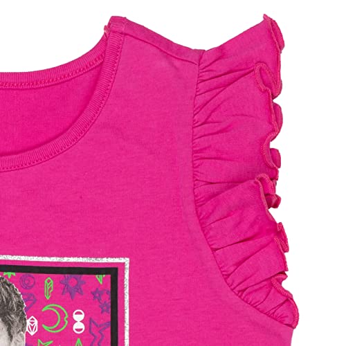 Disney Zombies Zed Addison Little Girls 2 Pack Graphic T-Shirts Gray/Pink 7-8