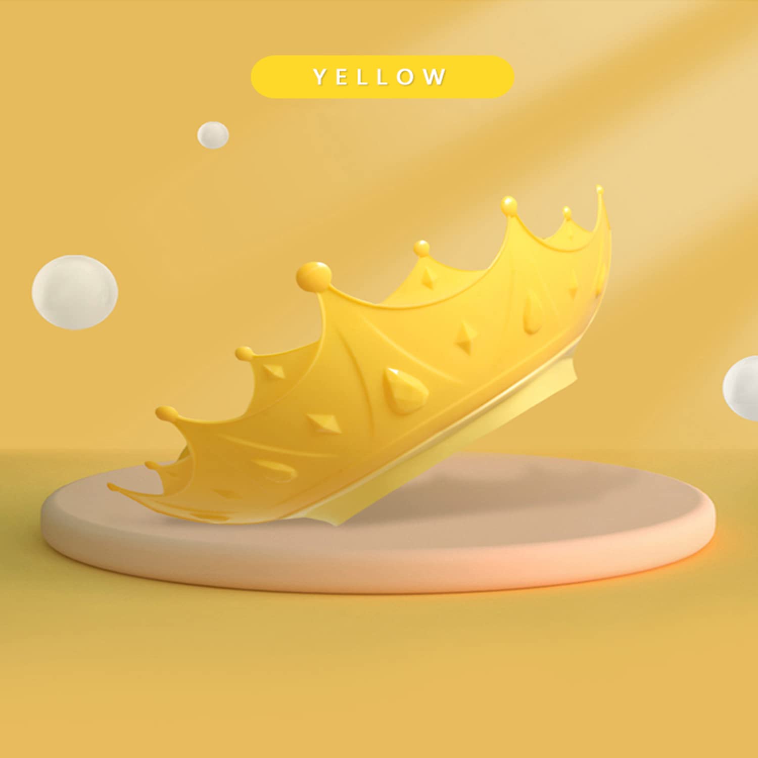 Baby Shower Cap Waterproof Shampoo hat for Children Toddler Girls Boys Protect ears eyes.Adjustable Silicone Bathing Crown.