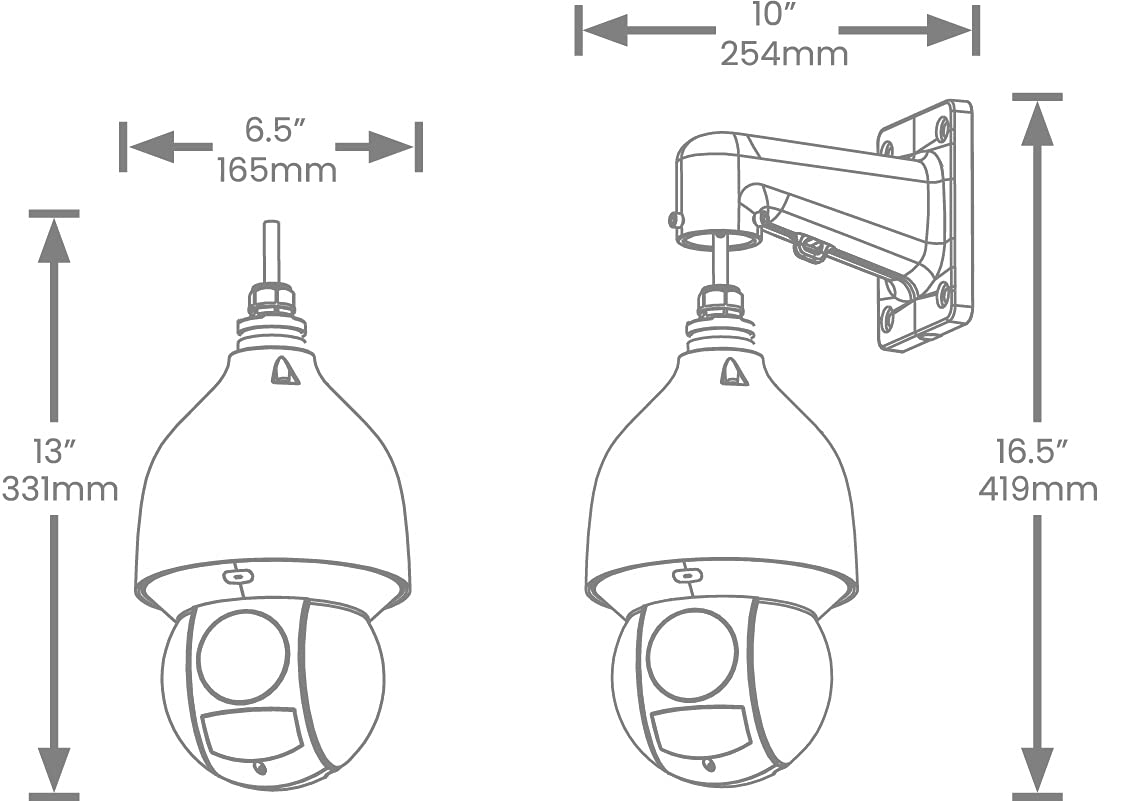 Lorex 4K Ultra HD IP Pan-Tilt-Zoom Add-On Indoor/Outdoor Security Camera with 25x Optical Zoom and Color Night Vision 2-Pack