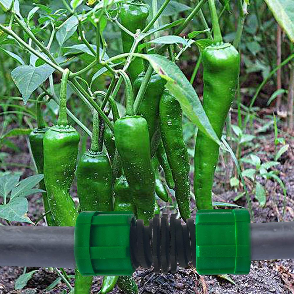 Alovexiong 10 Pieces Drip Irrigation Coupling, 5/8 Inch Universal Connector Drip Tubing Fittings, Compatible with Most 16-17 mm Drip Tape AG Tubing Drip or Sprinkler Systems