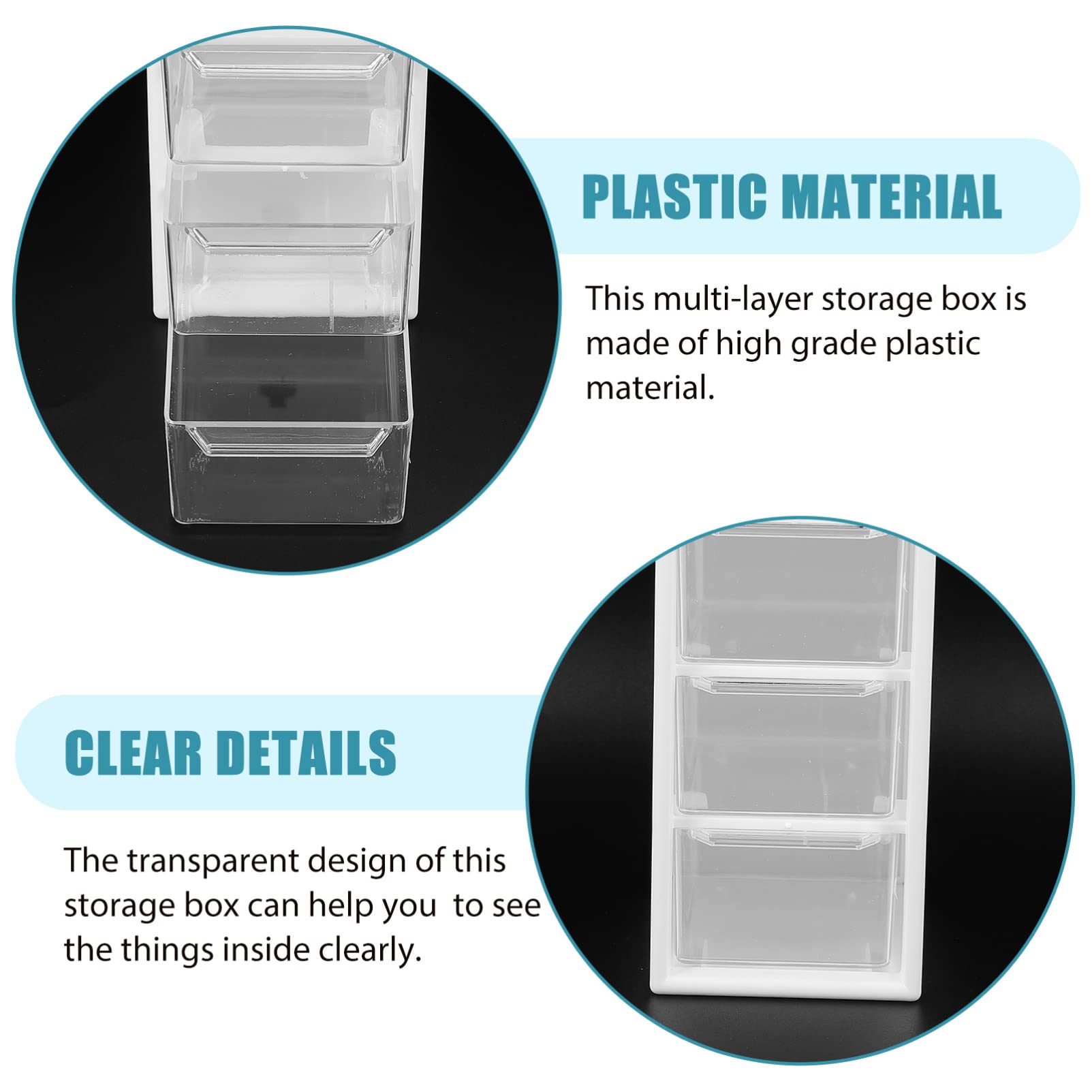 Cabilock Box Jewelry Storage Box Office Storage Cabinet Makeup Container Makeup Organizer Drawer Makeup Storage Case Cosmetic Organizer Drawer Desktop Storage Dog Plastic White Accessories