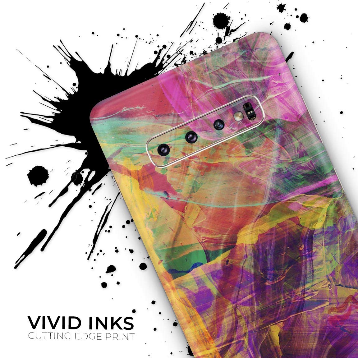 DesignSkinz Liquid Abstract Paint Remix V71 Protective Vinyl Decal Wrap Skin Cover Compatible with The Samsung Galaxy S20 (Screen Trim & Back Glass Skin)