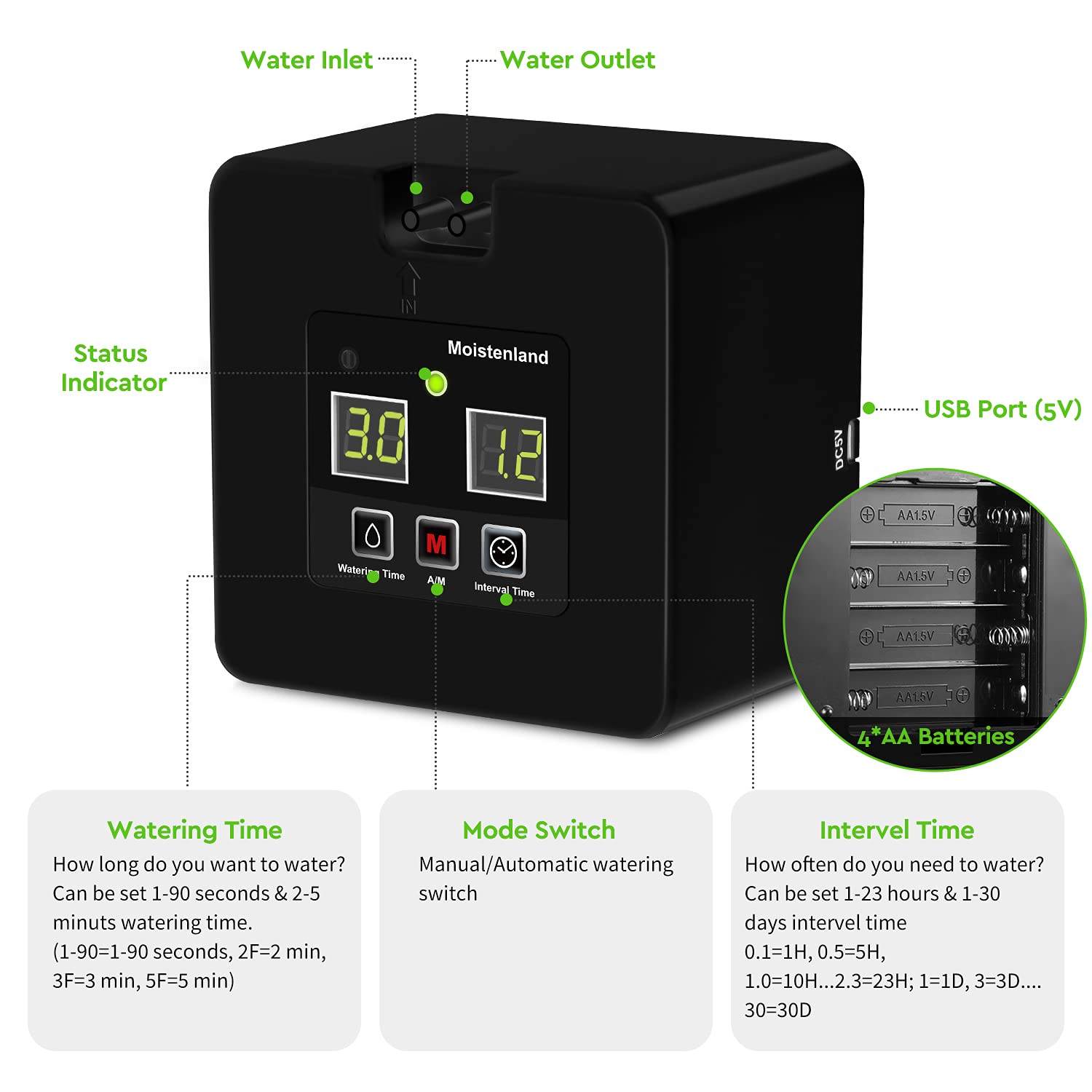 DIY Automatic Drip Irrigation Kit, Indoor Plants Self Watering System with Digital Programmable Water Timer for Potted Plants Vacation Plants Watering