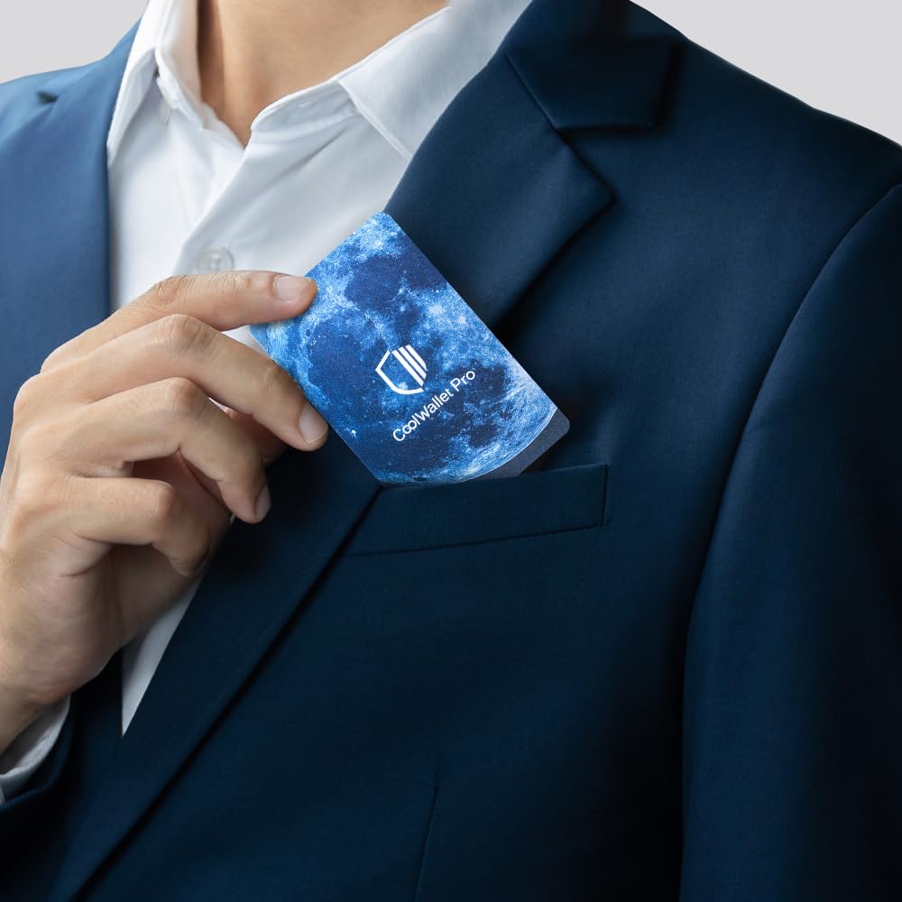 CoolWallet Pro Crypto Hardware Wallet - Bluetooth, Wireless, NFT and MetaMask Support - Credit Card Sized Portability Cold Storage Secure for Bitcoin, Ethereum, ERC20 Tokens, BEP20 Tokens and More