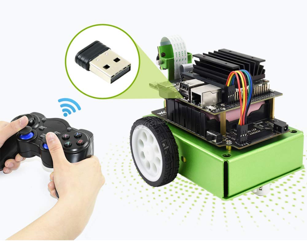 Add-ons Acce for Jetson Nano 2GB Developer Kit Only to Build AI Smart Robot JetBot with Front Camera Eye and ROS Nodes Code WiFi Wireless Facial Recognition Object Tracking Self Driving @XYGStudy