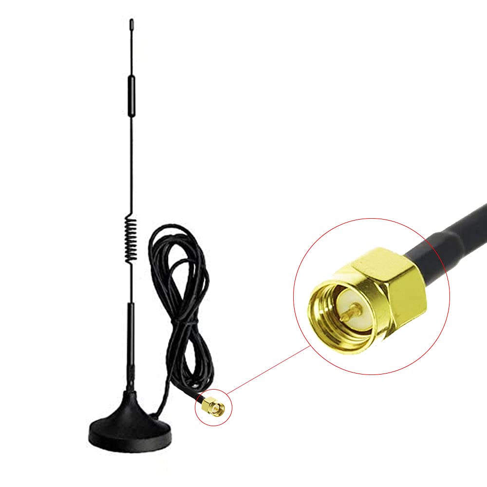 CORONIR 4G SMA Antenna 12DBi 4G LTE CPRS GSM 3G 2.4G WCDMA Omni Directional Antenna with Magnetic Base Extension Cable for WiFi Router Mobile Broadband Outdoor-Pack of 2