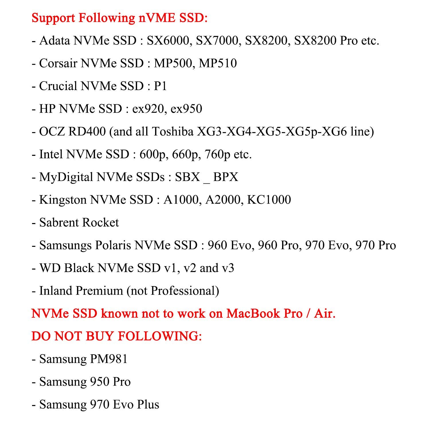 V VOILA REVE M.2 NVME MacBook SSD Convert Adapter for Upgraded MacBook Air Pro Retina Mid 2013-2017, AHCI SSD Upgraded Kit for A1465 A1466 A1398 A1502