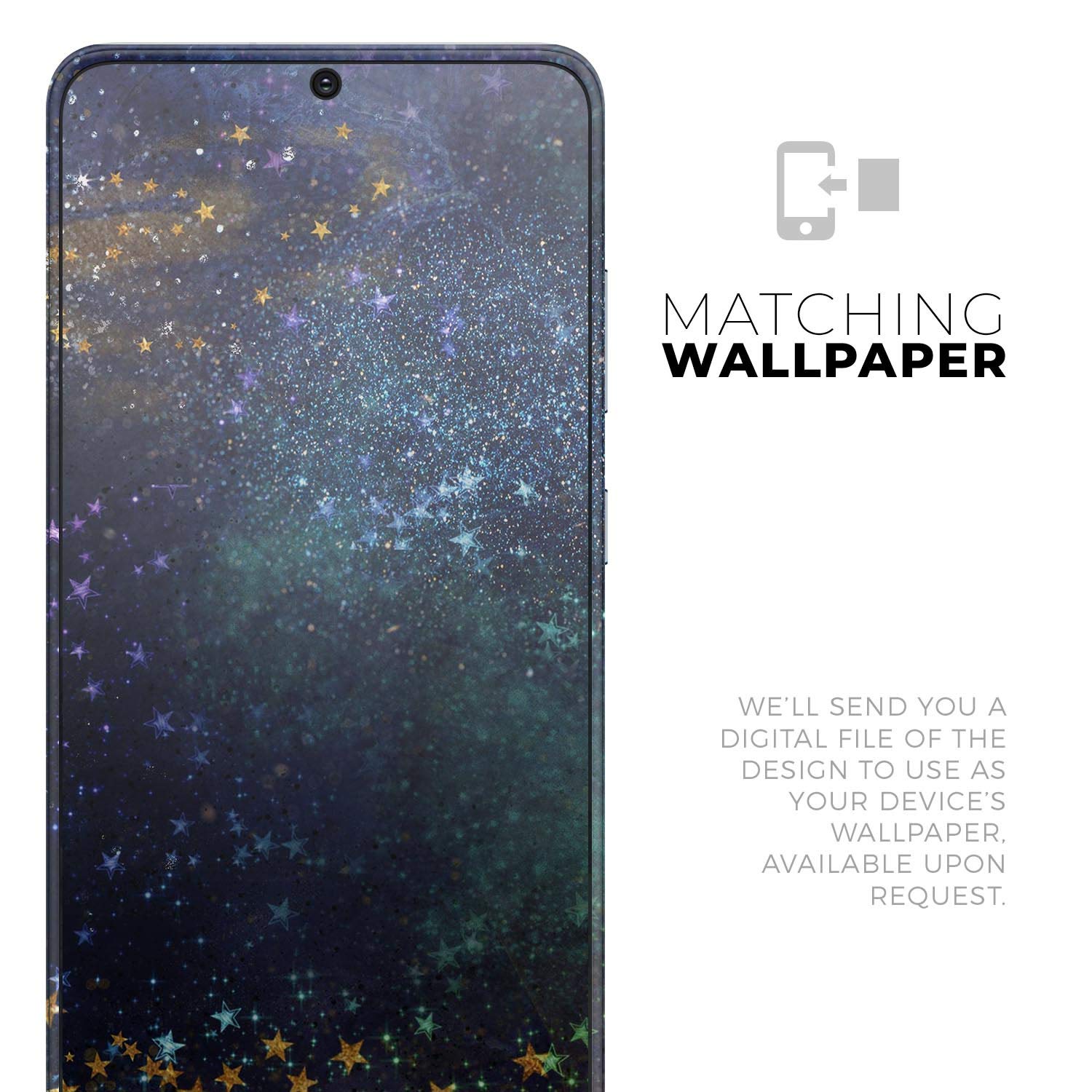 DesignSkinz Swirling Multicolor Star Explosion Protective Vinyl Decal Wrap Skin Cover Compatible with The Samsung Galaxy S20 (Screen Trim & Back Glass Skin)