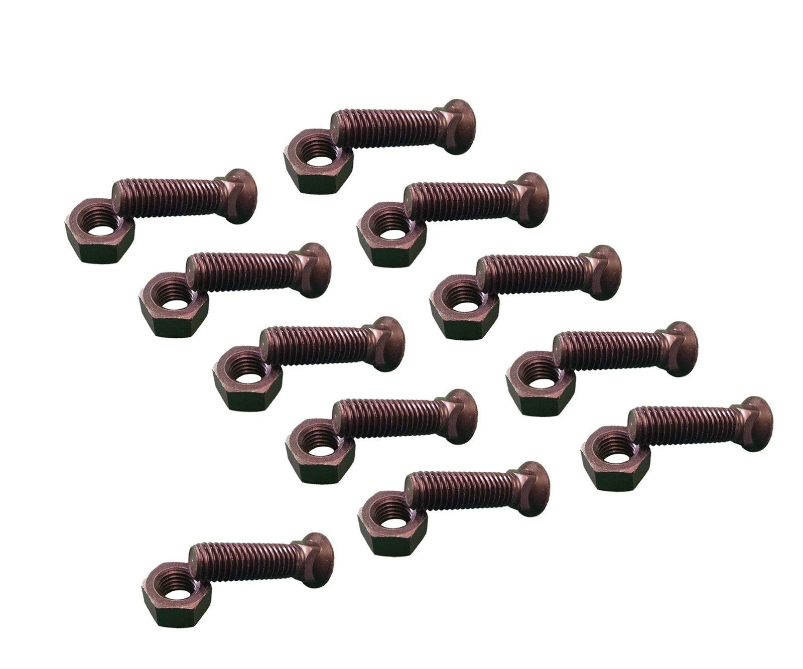 11 - Plow Bolts & Nuts for Blades/Cutting Edges, 5/8-11x 2 - Grade 8, Dome HeadF