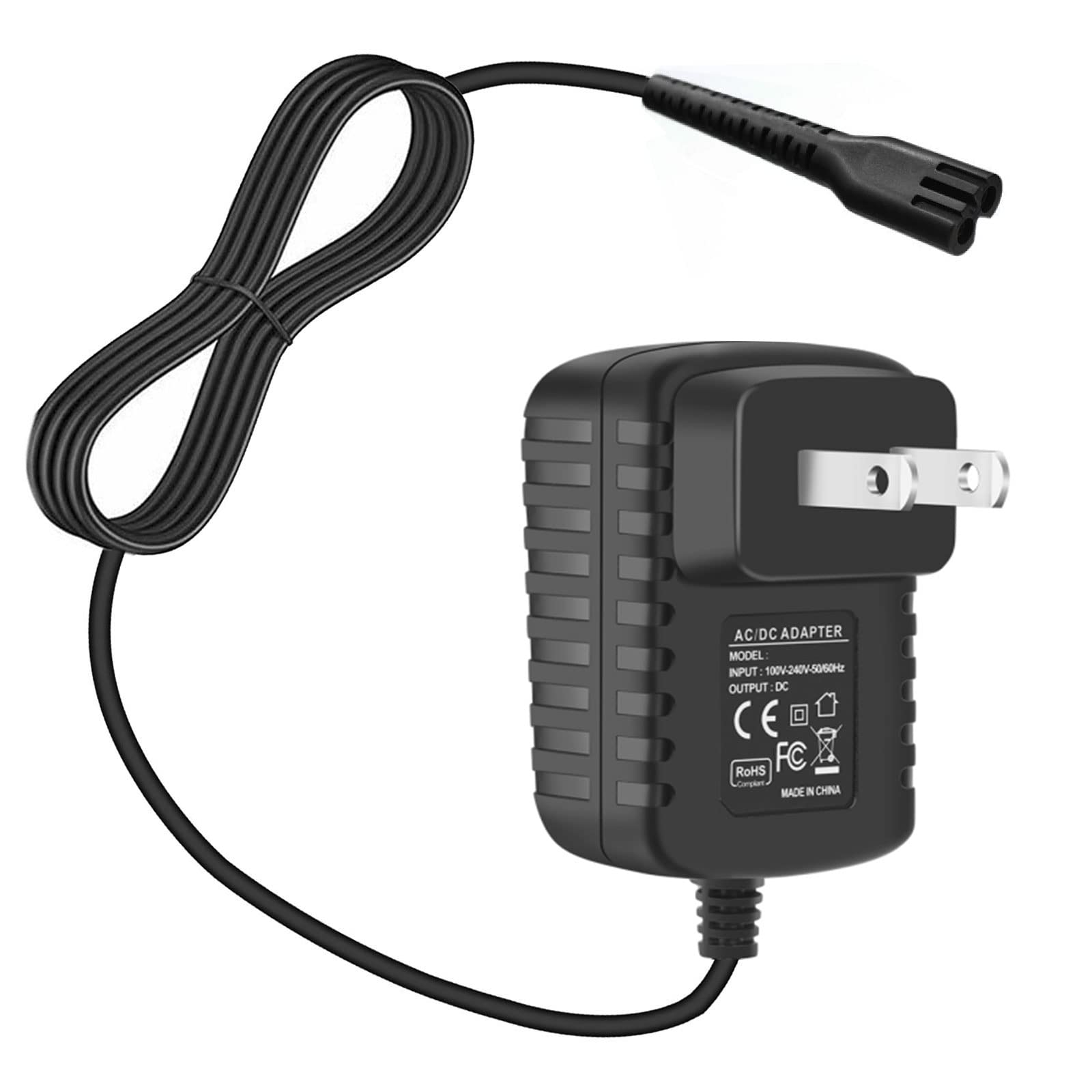 4V Charger for Wahl Magic Cordless Trimmer 8148 8164 8504 8509 8591, Power Cord for Wahl Magic Cordless 1919 100 Year Shaver Clipper Replacement Adapter